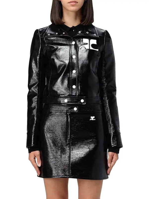 COURREGES Leather Jacket - Black