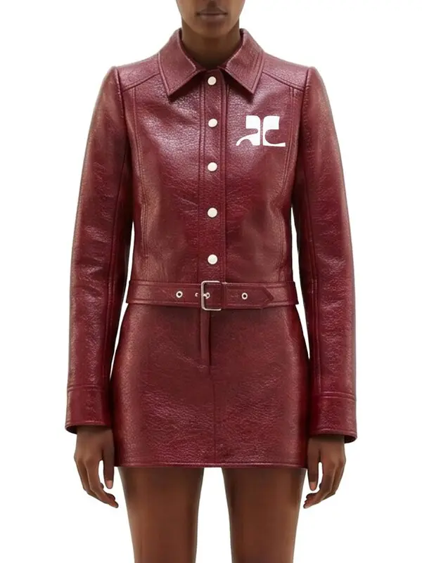 COURREGES Leather Jacket - Red
