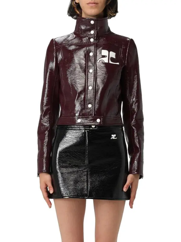 COURREGES Slim Fit Cropped Jacket - Violet