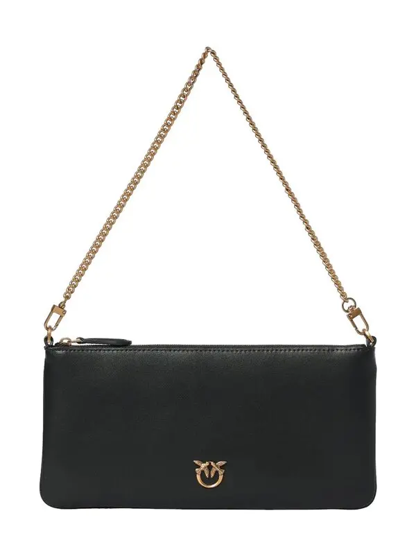 Pinko Shoulder Bag With Chain Strap - Black