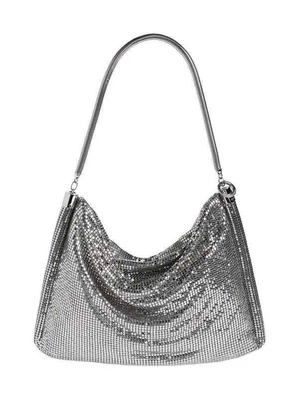 Rabanne Pixel Tube Shoulder Bag - P040 Silver