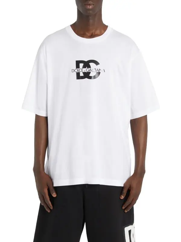 Dolce & Gabbana Dg Logo Graphic T-shirt - W0800 Bianco Ottico