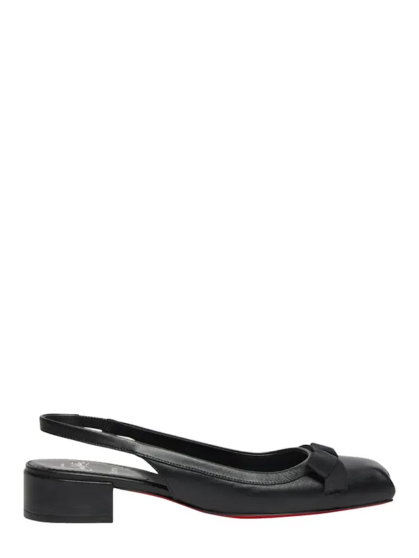 CHRISTIAN LOUBOUTIN 30mm Mamaflirt Sling Ballerina Slingback Pumps - Black