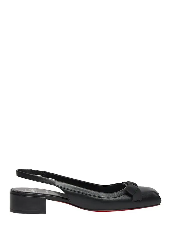 CHRISTIAN LOUBOUTIN 30mm Mamaflirt Sling Ballerina Slingback Pumps - Black