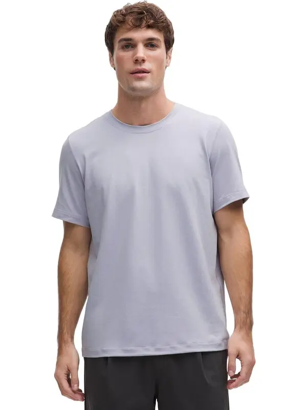 Lululemon Soft Jersey Short-sleeve Shirt - Heathered Faint Lavender/heathered Stargaze