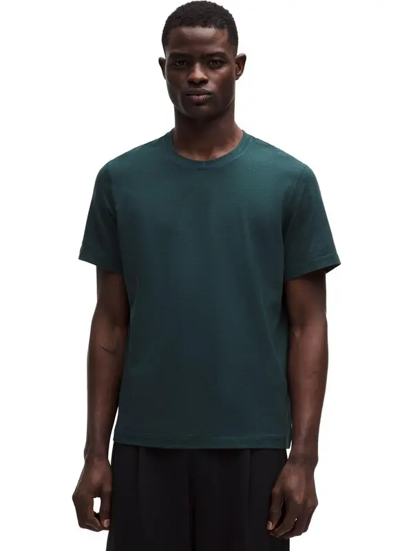 Lululemon Soft Jersey Short-sleeve Shirt - Heathered Rainforest Green/heathered Indochine Blue