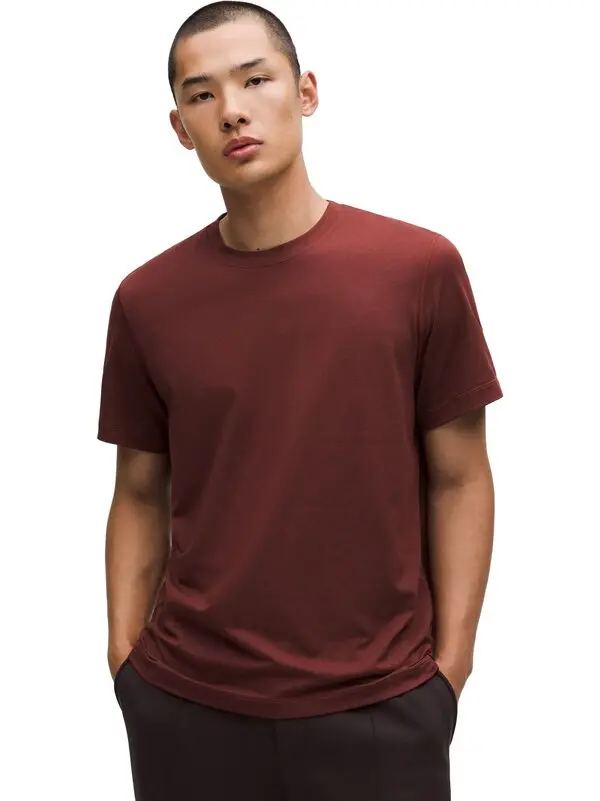 Lululemon Soft Jersey Short-sleeve Shirt - Heathered Rustic Red/heathered Rockwood