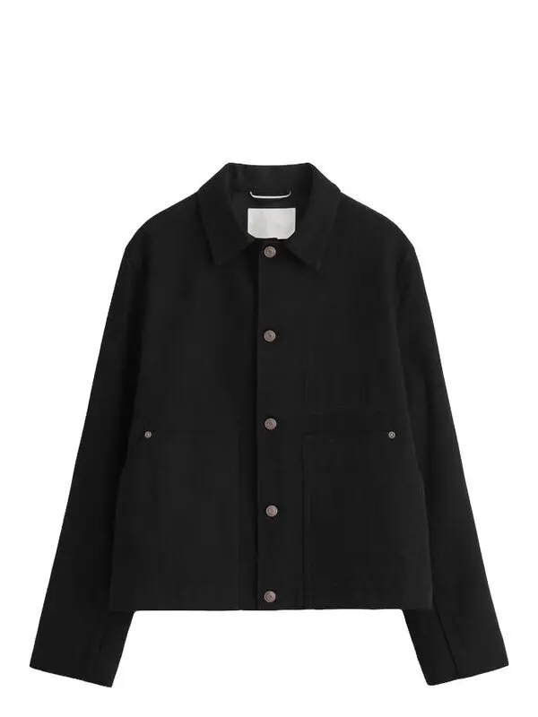 Cos Relaxed Fit Denim Jacket - Black