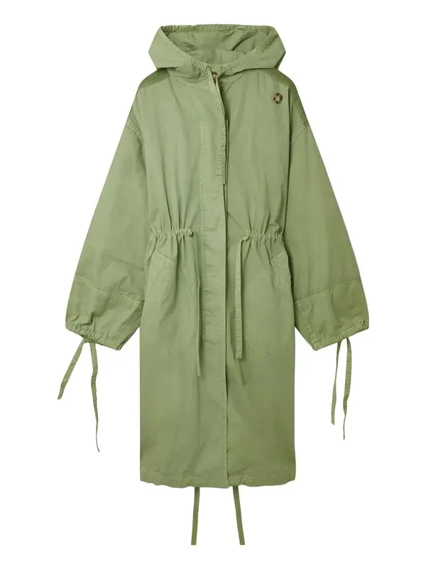 Stella McCartney Organic Cotton Drawstring Parka - Pistachio