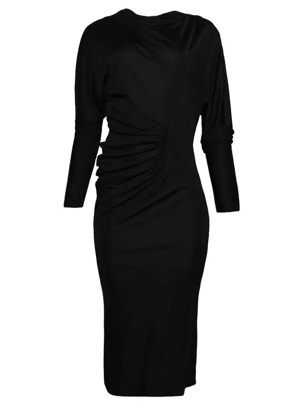 Khaite Oron Ruched Dress - Black