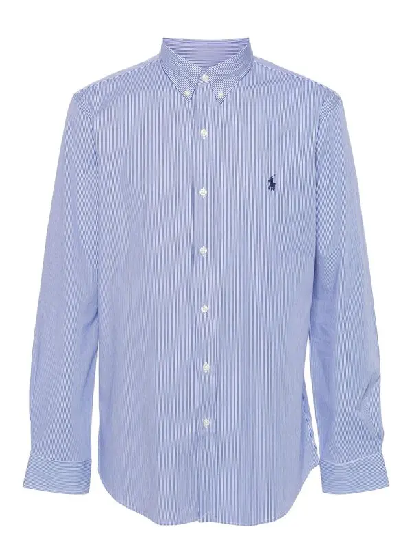 Polo Ralph Lauren Polo Pony Striped Cotton Shirt - Blue