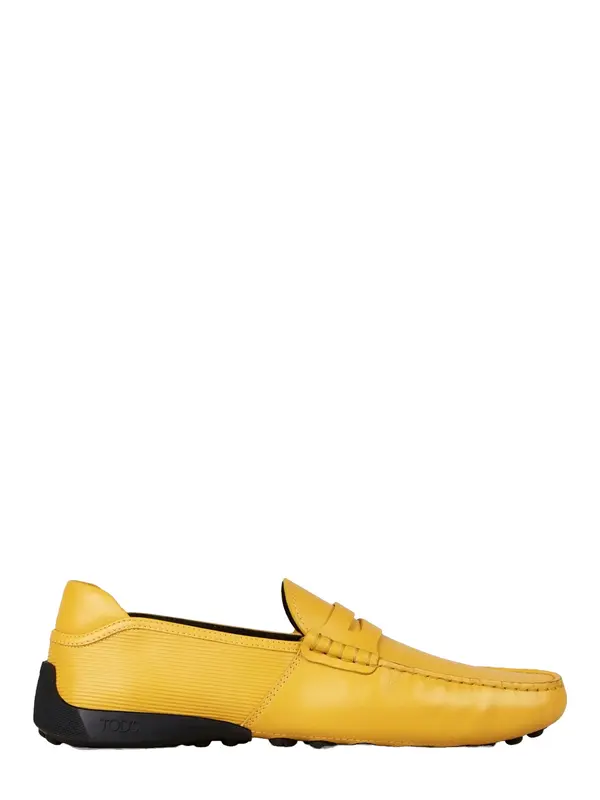 TOD'S X Automobili Lamborghini Leather Driving Shoes - Yellow