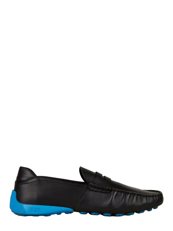 TOD'S Automobili Lamborghini Leather Driving Shoes - Black