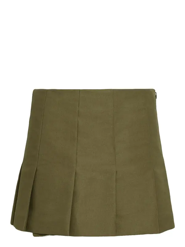 Prada Triangle-logo Miniskirt - Green