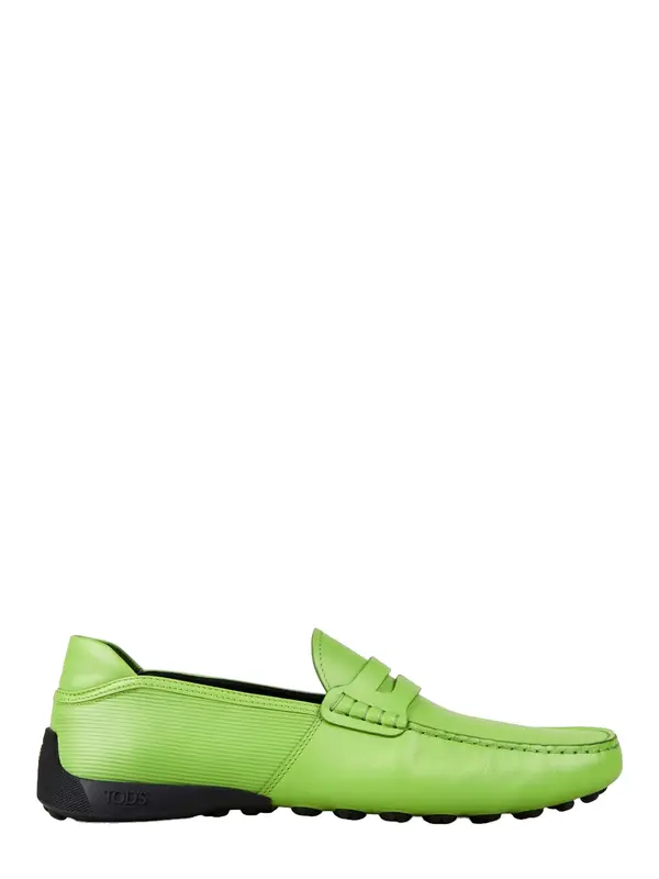TOD'S Automobili Lamborghini Leather Driving Shoes - Green