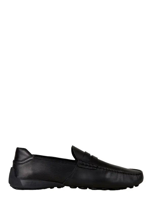 TOD'S Automobili Lamborghini Leather Driving Shoes - Black