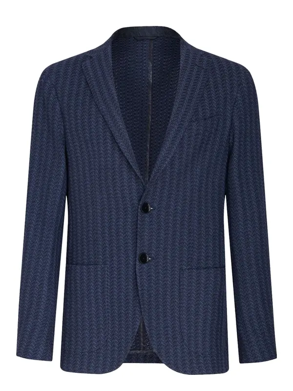 Etro Striped Cotton Blazer - Blue