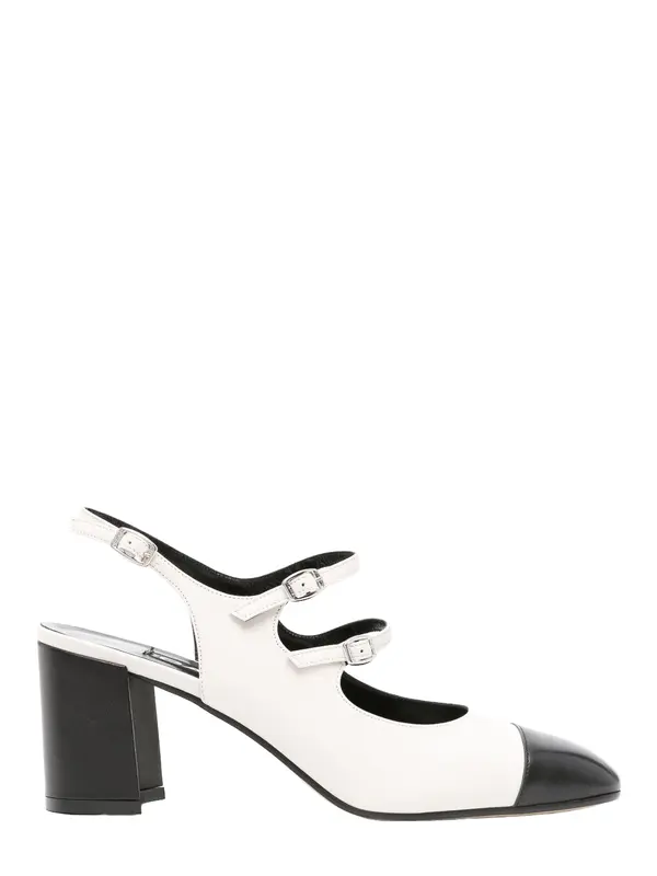 CAREL Peche 60mm Leather Pumps - White