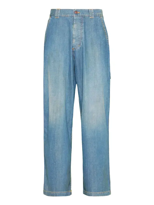 MAISON MARGIELA Mid-rise Wide-leg Jeans - Blue