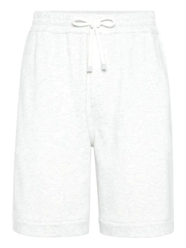 Brunello Cucinelli Drawstring-waist Jersey Track Shorts - Grey