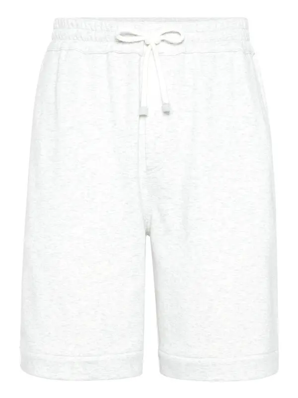 Brunello Cucinelli Drawstring-waist Jersey Track Shorts - Grey