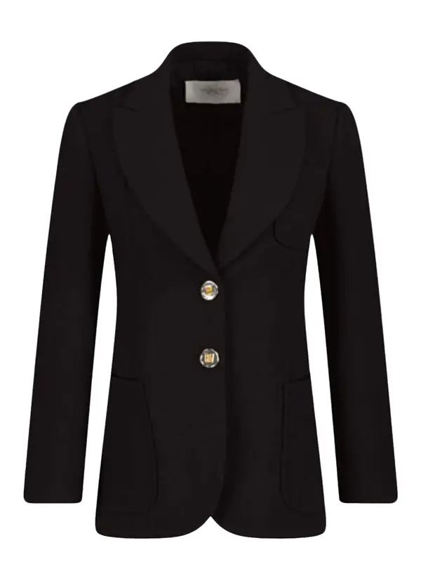 Giambattista Valli Embossed-button Single-breasted Blazer - Black