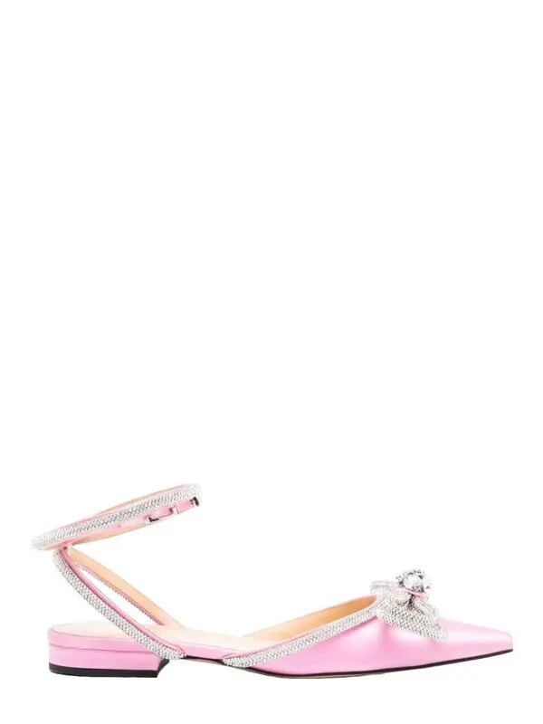 Mach & Mach Double Bow Flat Pumps - Pink
