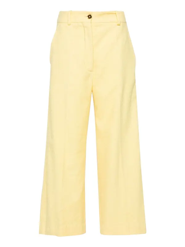PATOU Towelling-finish Straight-leg Trousers - Yellow