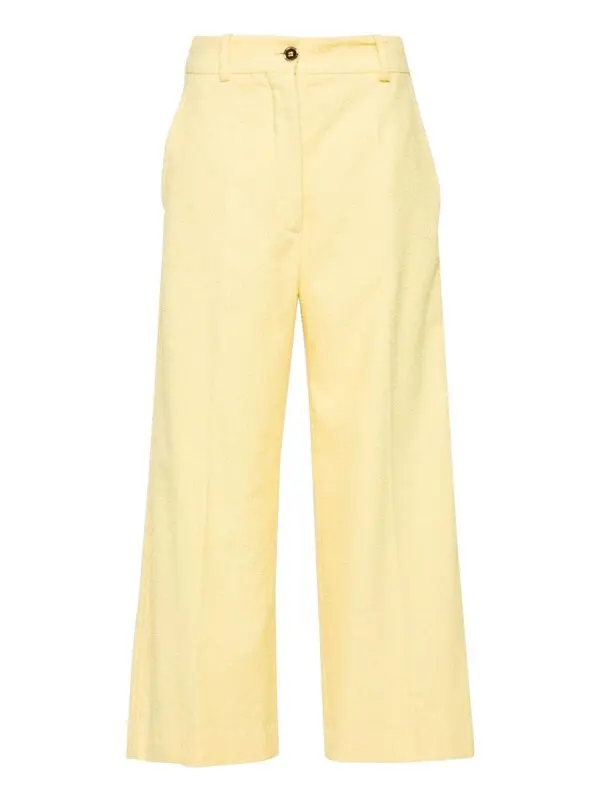 PATOU Towelling-finish Straight-leg Trousers - Yellow