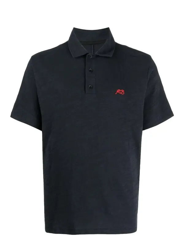 Rag & Bone Logo-embroidered Polo Shirt - Blue