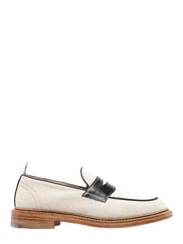 Thom Browne Colour-block Penny Loafers - Brown