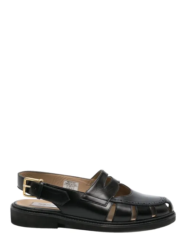 Thom Browne Slingback Cut-out Sandals - Black