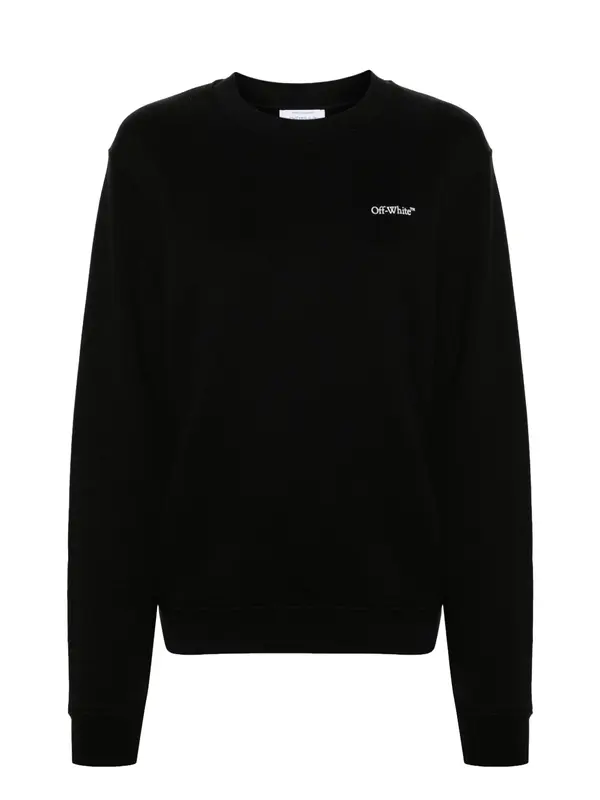 Off-White Arrows-print Cotton Sweatshirt - Black