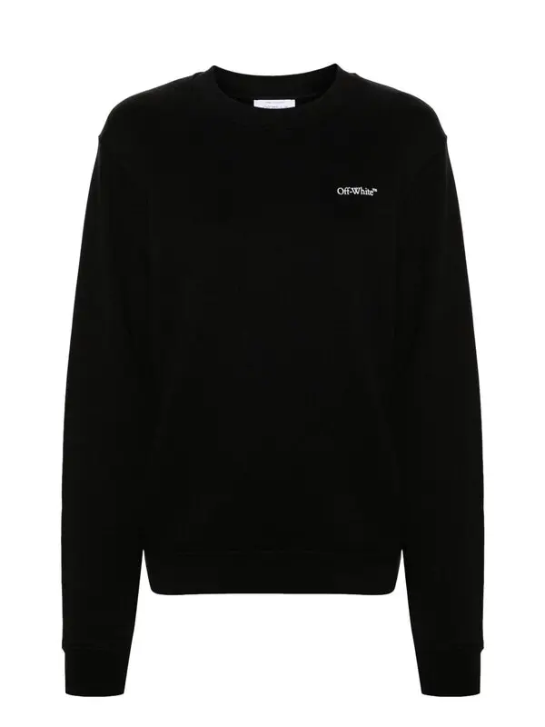 Off-White Arrows-print Cotton Sweatshirt - Black