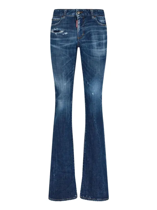 Dsquared2 Logo-patch Bootcut Jeans - Blue