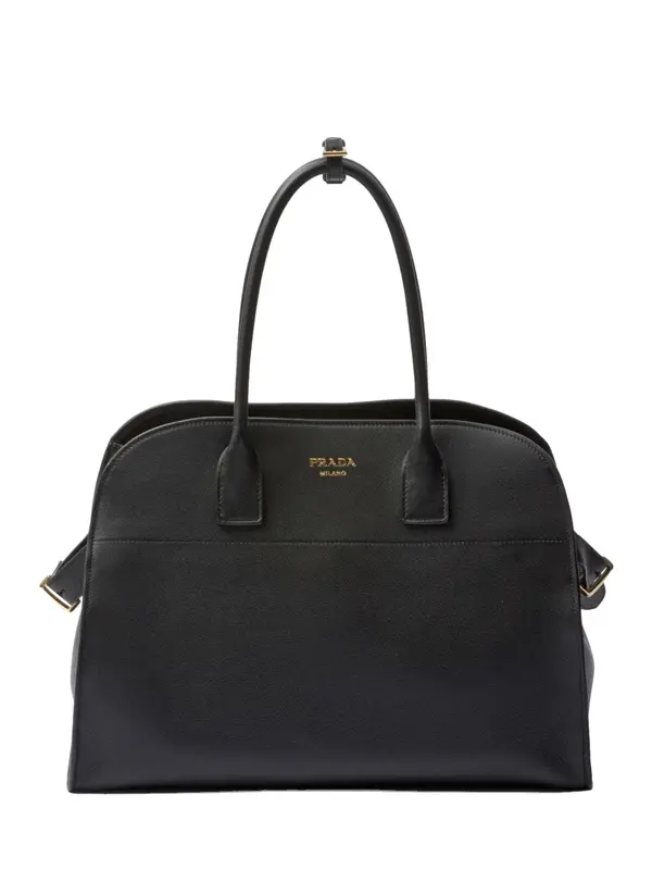 Prada Leather Tote Bag - Black