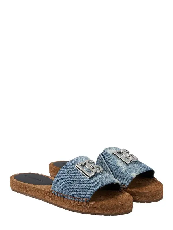 Dolce & Gabbana Dg Canvas Espadrilles - Blue