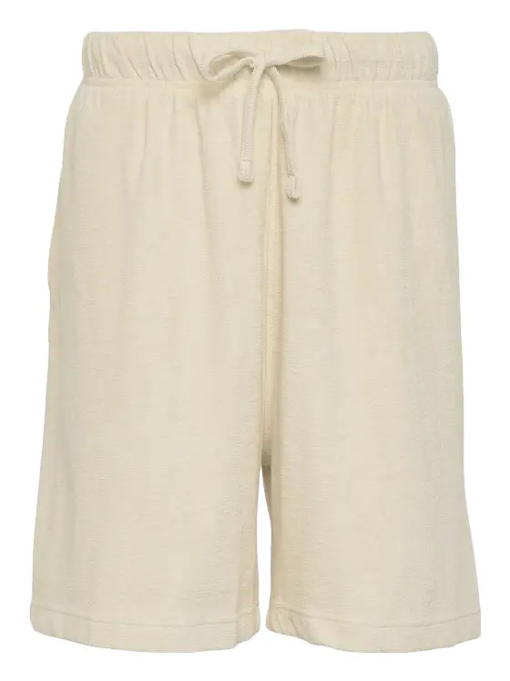 Burberry Logo Cotton Shorts - Beige