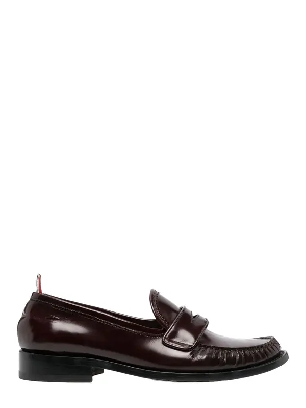 Thom Browne Pleated Penny Loafers - Red