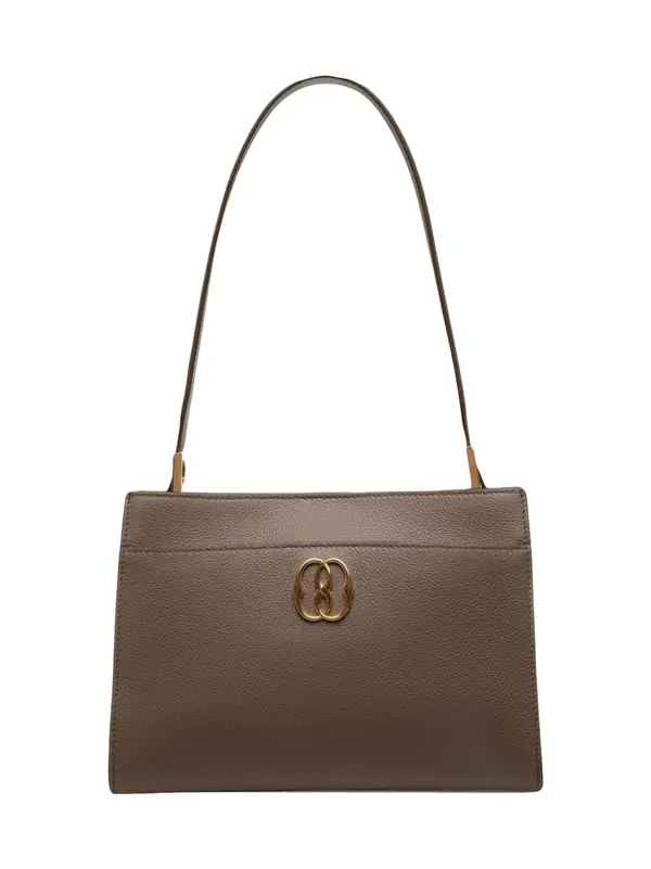 Bally Emblem Logo-plaque Leather Shoulder Bag - Brown