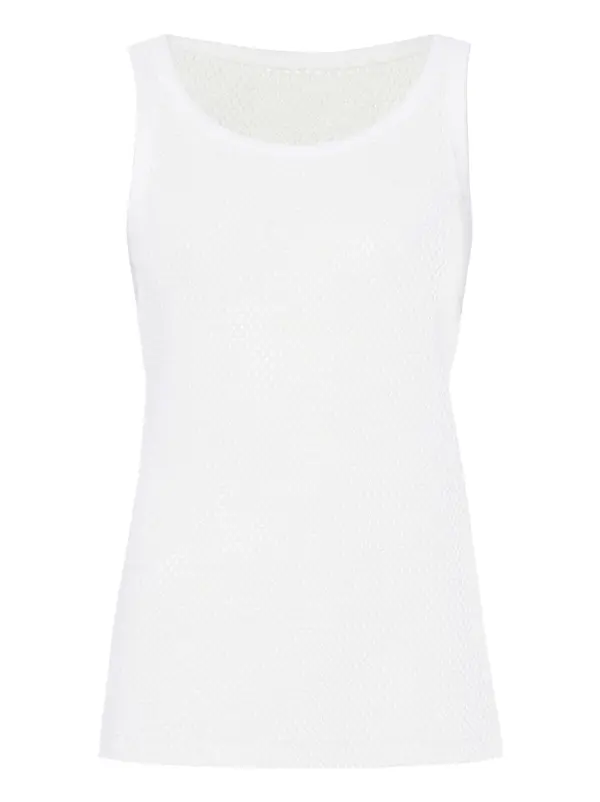 Proenza Schouler Kiki Perforated Tank - White