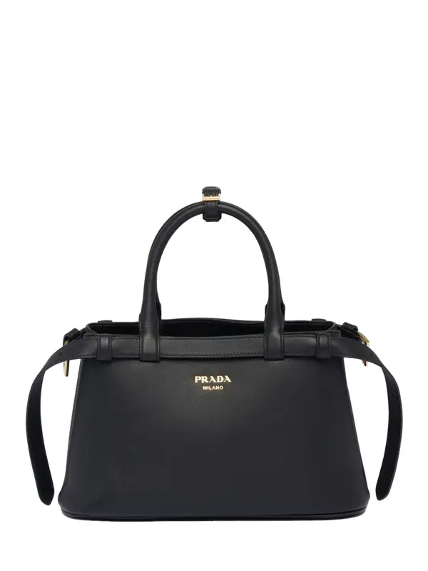 Prada Buckle Tote Bag - Black