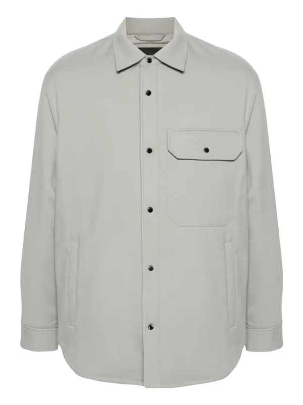 Emporio Armani Padded Shirt Jacket - Grey