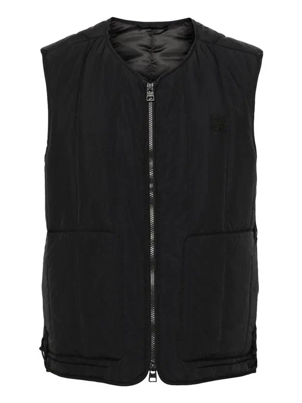 Hugo Boss Logo-appliqué Quilted Gilet - Black