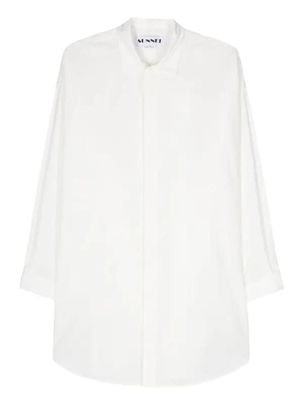 Sunnei Logo-tag Poplin Shirt - White