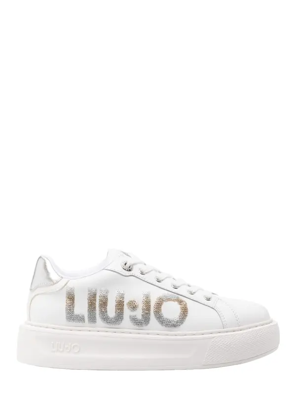 Liu Jo Kylie Sequined-logo Sneakers - White