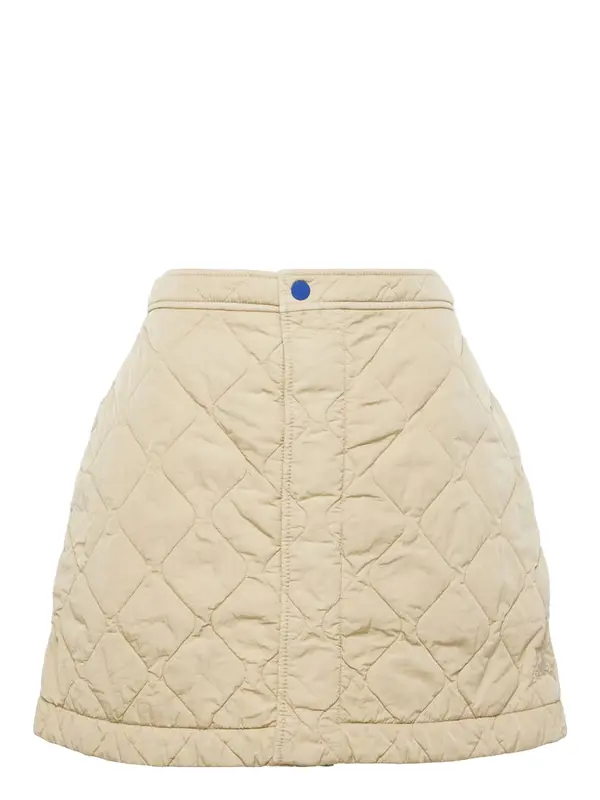 Burberry Quilted High-rise Miniskirt - Beige