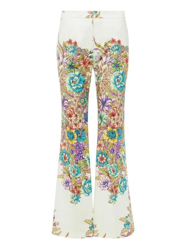 Etro Floral Flared Pants - Multicoloured