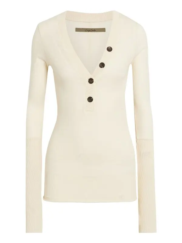 Enza Costa Cotton And Cashmere-blend Jersey Top - Cream