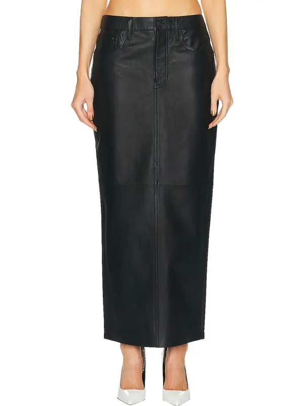 Wardrobe.NYC Leather Column Skirt - Black